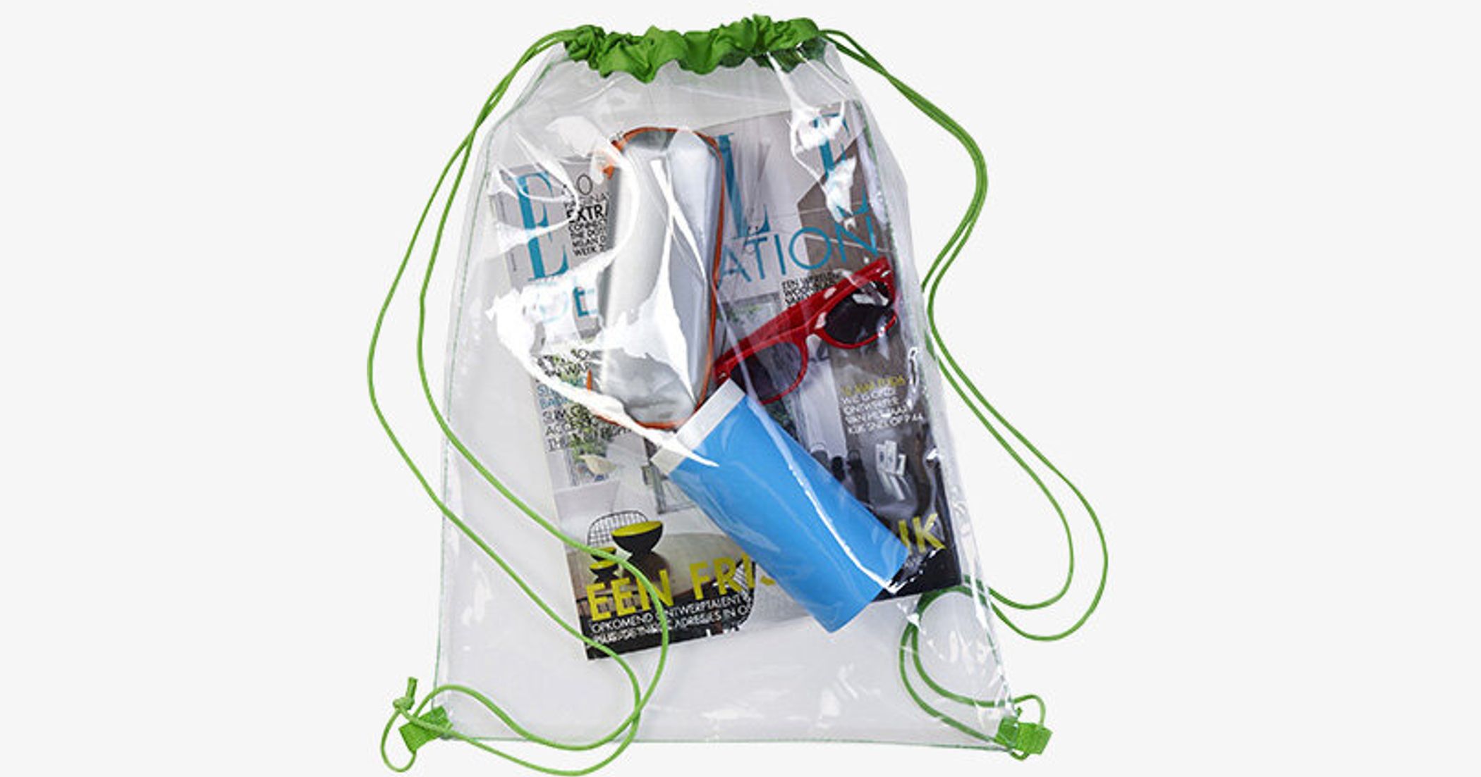 Sac à dos et sacoches L-merch - 0927 - Transparent PVC Drawstring Backpack