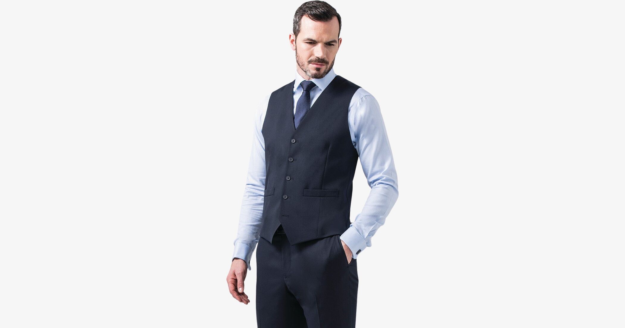 Businesswear Clubclass - W6004 - Gilet de costume homme Bond