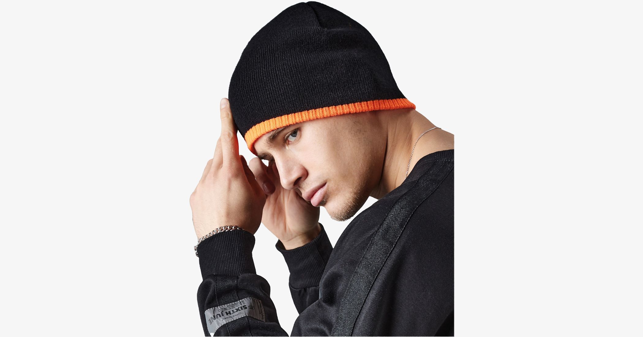 Bonnet, écharpe, gants Beechfield - B44C - Bonnet en tricot bicolore