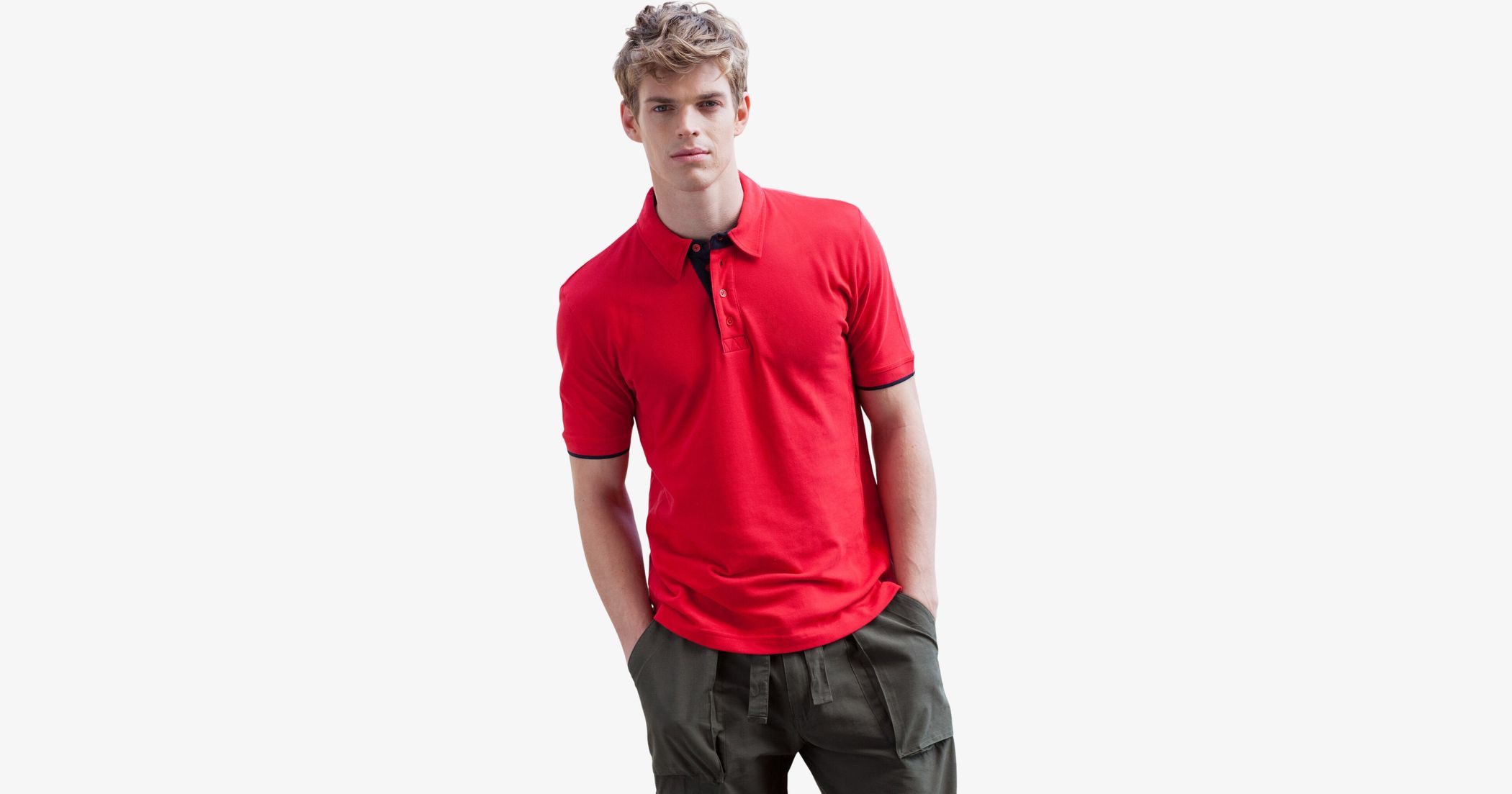 Polo Front Row - FR200 - MEN’S CONTRAST POLO SHIRT