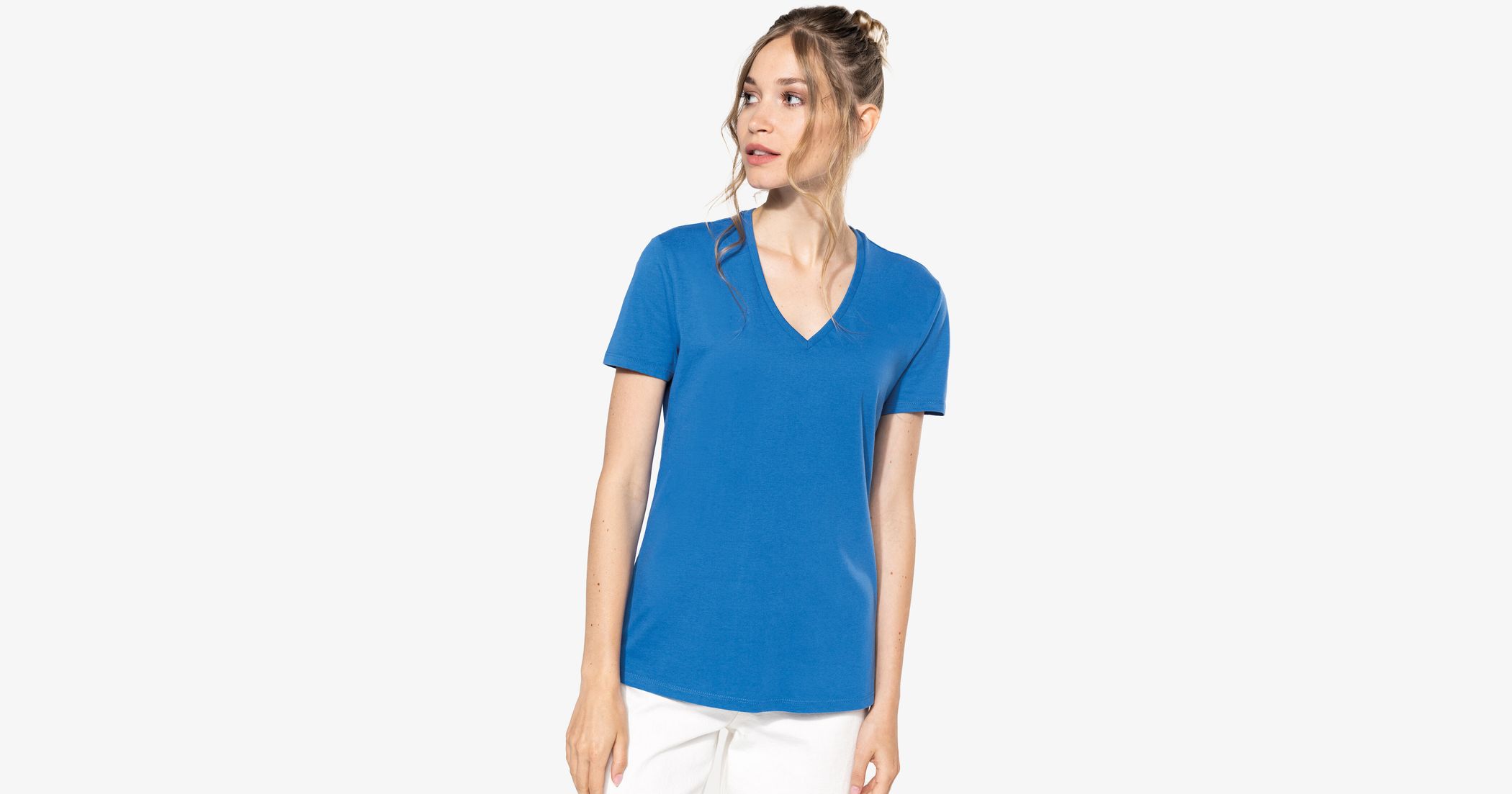 Tee-shirt Kariban - K3029IC - T-shirt BIO150IC col V femme