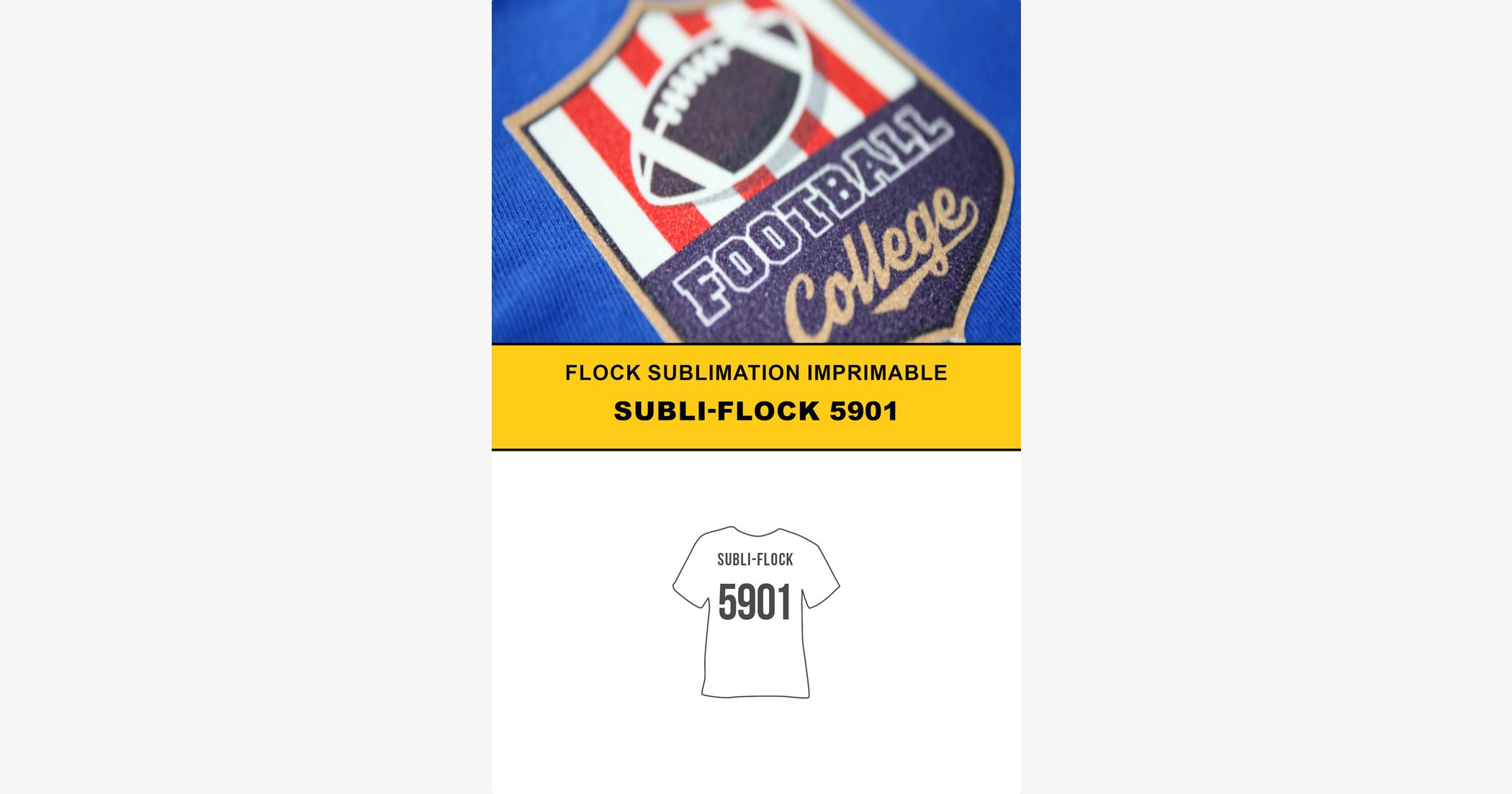 Flex imprimable Poli-tape - subli-flock-5901 - Subli-Flock 5901